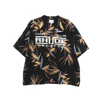 Rhude Regatta Club Floral-Graphic Shirt - - Shirts - Herren - Schwarzk - M
