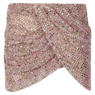 Self Portrait Femme, Jupes, Multicolore, Taille: 36 FR Mini-jupe Orn&eacute;e de Cristaux