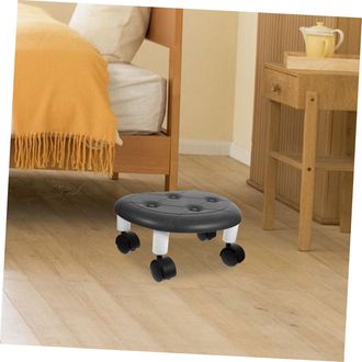 PartyKindom Kleiner Rollhocker Mit Drehbaren Tragbarer Stabiler Kunststoff-hocker rutschfest Und Kippsicher Für Zuhause Garage Und Werkstatt Geeignet