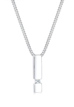 DIAMORE Elli DIAMONDS Halskette Damen Stab Anh&auml;nger Diamant (0.03 ct.) in 925 Sterling Silber