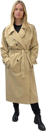 Please Femme, Manteaux, Beige, Taille: 42 FR Trench Lungo