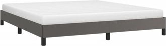 vidaXL Cadre de lit Gris 180x200 cm Similicuir