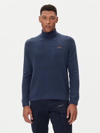 Aeronautica Aeronautica Militare Rollkragenpullover 252MA1587UL00904 Dunkelblau Regular Fit