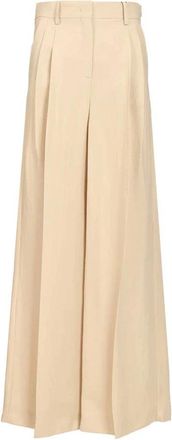 Max Mara Femme, Pantalons, Beige, Taille: 34 FR Veliero Pleated Pantalons