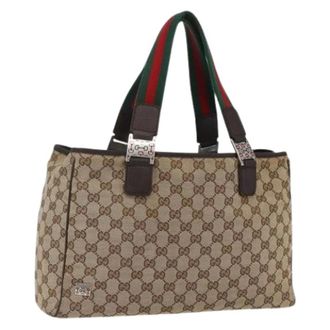 Gucci Sac &agrave; main en toile Pre-owned - Femme - Pre-owned - Beige - Taille: ONE Size