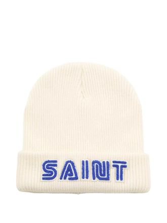 Saint Mxxxxxx bonnet &agrave; logo brod&eacute; - Tons neutres