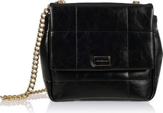 Dreimaster Klassik Damen Handtasche Umh&auml;ngetasche, SCHWARZ