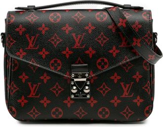 Louis Vuitton 2016 Monogram Infrarouge Pochette Metis Satchel-Tasche - Schwarz