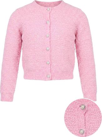 Trendyol Texturierter langer, lockerer Cardigan f&uuml;r Damen - Rosa