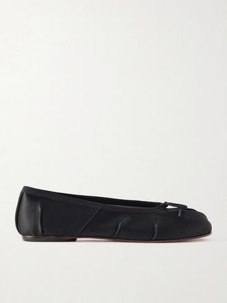 Maison Margiela Ballerines &Agrave; Bouts Fendus En Satin Tabi - Noir