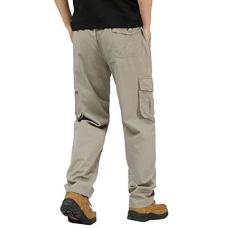 Generic Pantalons de jogging pour hommes pantalons pour hommes solide &eacute;t&eacute; d&eacute;contract&eacute; tous les pantalons de jeu pantalons cargo longs tiss&eacute;s &agrave; la mode avec po