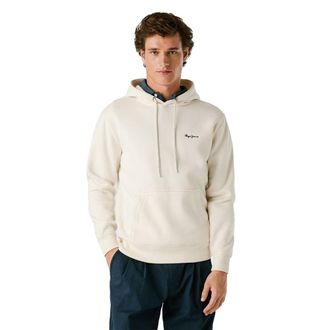 Pepe Jeans London Herren Macbeth Small Logo Plain Hoodie Sweatshirt, Beige (Elfenbeinweiß), L
