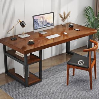 Generic Großer Computertisch PC Tisch Bürotisch Tisch Stabil moderner Schreibtisch im schlichten Stil for das Homeoffice for Arbeitszimmer Wohnzimmer Büro(B,3