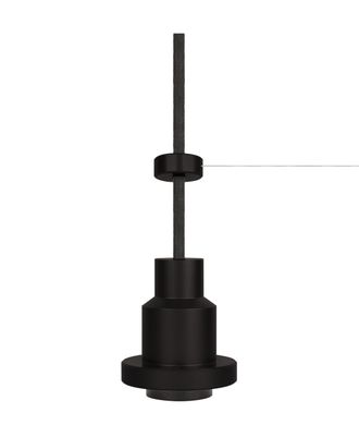Osram Vintage 1906 PenduLum Pendelleuchte mit E27-Fassung, 2m Textilkabel, Aluminiumgeh&auml;use, Industrial-Design, Schwarz, ohne Leuchtmittel