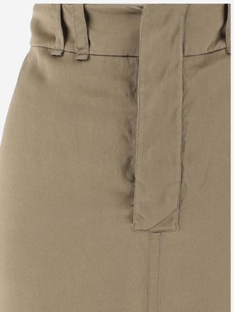Saint Laurent Womens Silk Skirt Beige