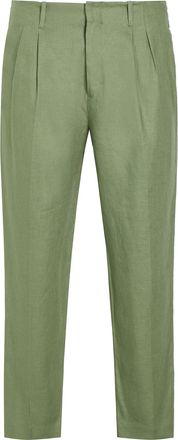 8 by YOOX LINEN PLEATED PANTS