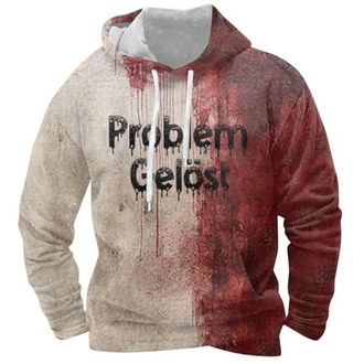 Generic Sweat &agrave; capuche &agrave; manches longues pour homme, d&eacute;contract&eacute;, ample, confortable, pour les jeux de r&ocirc;le, Orange, 3XL