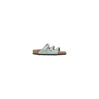 Birkenstock Femme, Chaussures, Vert, Taille: 40 EU Sandales Plates en Cuir