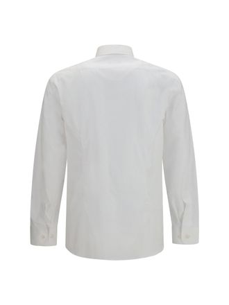Etro Mens Roma Cotton Shirt With Pegaso Logo Bianco Ottico