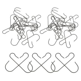 BESPORTBLE HOLIDYOYO 200 St&uuml;ck Weihnachtsdeko Haken aus Metall Robuste Christbaumkugel Aufh&auml;nger f&uuml;r Lichterketten und Gartendekorationen Schwarz Vielseitig f&uuml;r 