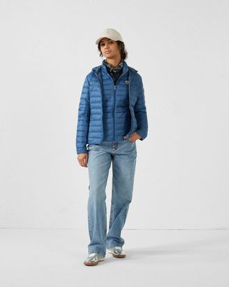 Jott Doudoune l&eacute;g&egrave;re &agrave; capuche Bleu jeans Cloe - Taille XS