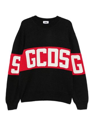 GCDS Pull Col Rond - Noir