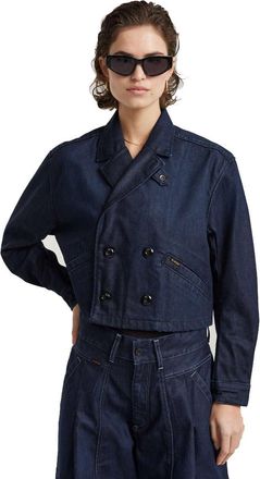 G-Star G-Star RAW Womens Cropped Jacket Peacoat, Blau (Worn in deep Frisian Night D25339-4639-G831), XXS