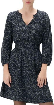 Caroll Robe Courte Manches longues Evasée, patineuse marine 36