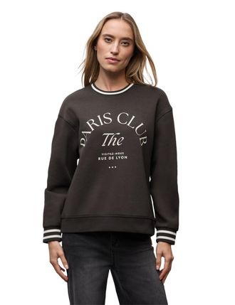 Street One Damen 3017324 Loose Fit Print Sweatshirt, Darkest Brown, 44