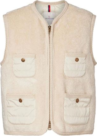 Moncler Femme, Vestes, Beige, Taille: 42 FR Plys Vest