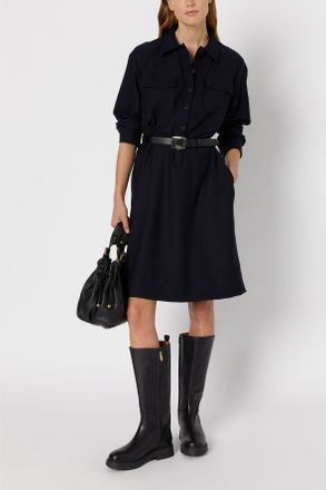 Gerard Darel Robe courte &agrave; col chemise - LEA - Marine