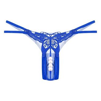 Generic String pour femme avec dentelle transparente string stretch taille basse string respirant confortable string pour femme culotte érotique sexy culotte 