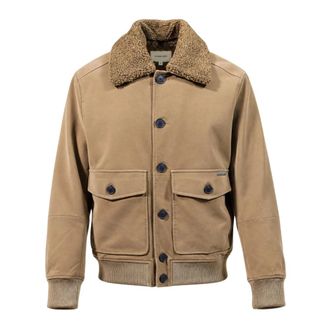 Gianni Lupo Bomber Ecop Jacket - Homme - Vestes - Beige - Taille: 2XL