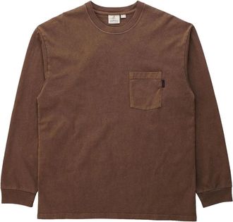 Gramicci Homme, Tops, Brun, Taille: S L/S Pocket Tee Pigment Dyed