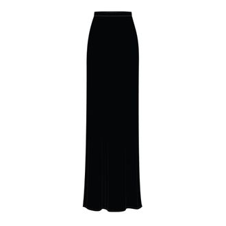 Anine Bing Seiden-Maxirock - - Skirts - Damen - Schwarzk - S