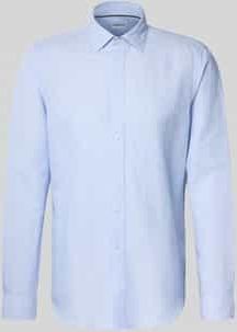 Jake*s Slim Fit Business-Hemd aus Leinen-Mix