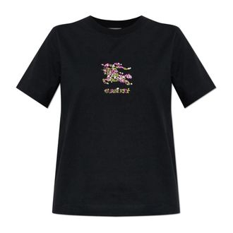 Burberry T-Shirt mit Print - - Tops - Damen - Schwarzk - S