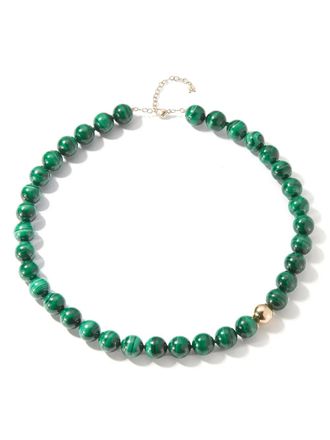 Mateo Bijoux collier en or 14ct serti de malachite - Vert