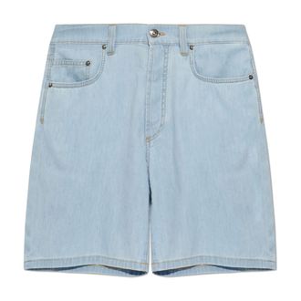 Versace Homme, Shorts, Bleu, Taille: W32 Shorts en chambray