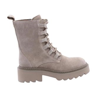Tosca Blu Blumen Kn&ouml;chelstiefel - - Shoes - Damen - Beige - 37 EU
