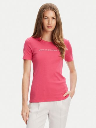 Benetton United Colors Of Benetton T-Shirt 3GA2E16A2 Rosa Regular Fit