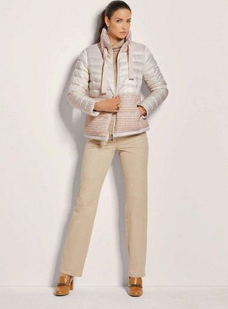 Madeleine Steppjacke Steppjacke mit Boucl&eacute;-Partien