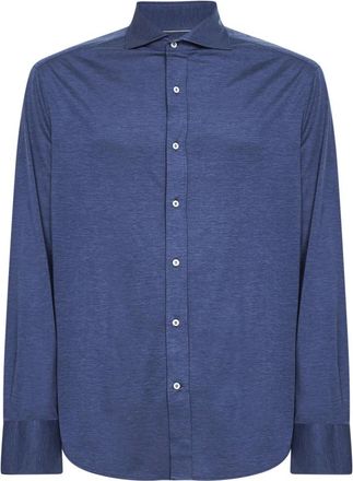 Brunello Cucinelli Homme, Chemises, Bleu, Taille: 2XL Chemise en denim