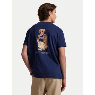 Polo Ralph Lauren T-Shirt 710974585001 Dunkelblau Custom Slim Fit