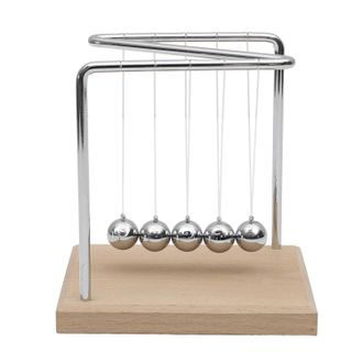 The Home Deco Factory HD0378, Newtons Pendulum H15 cm - Educational Decorative Object, Minimalist Design, Hypnotizing Movements, original Gift for Science Enthusiasts - Bro