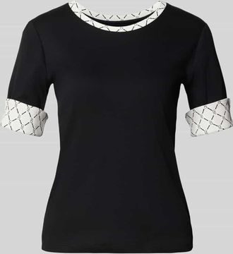 Marc Cain T-Shirt in Ripp-Optik mit Rundhalsausschnitt