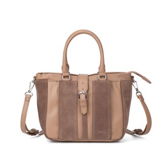 Kate Lee Damen Taupe Handtasche aus Leder Mini Lynah