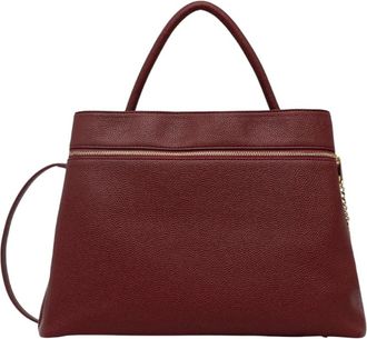 Twinset Femme, Sacs, Rouge, Taille: ONE Size Sac Shopper en Cuir Bordeaux