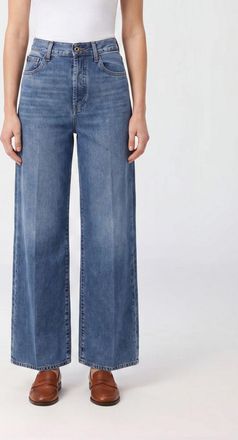 Jacob Cohen Jean palazzo large &agrave; taille haute en denim de coton