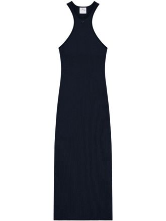 Courrèges robe nervurée en néoprène - Bleu